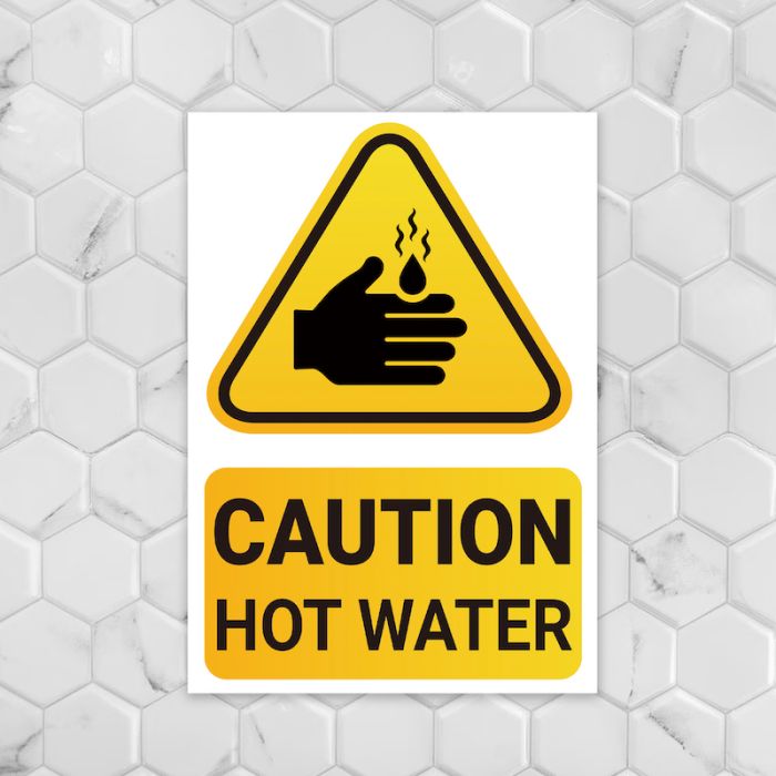 hot warning sign