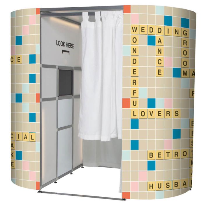 Wedding Scrabble Game Photo Booth Panel Skins