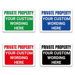 Stand Out with a Vibrant 'PRIVATE PROPERTY' Warning Sign – Customise ...